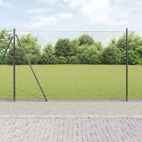Hexagonální plot s betonovým základem 10 x 1,4 m Šedá Síťovina 3353629