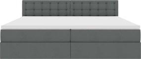 Postel s úložným prostorem a matrací Tmavě šedá 200 x 200 cm 3370657