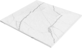 Mexen Hugo, čtvercová sprchová vanička, SMC, 70x70cm, imitace kamene – bílá, 42157070