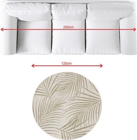 Koberec Lineo beige/jungle green 120cm