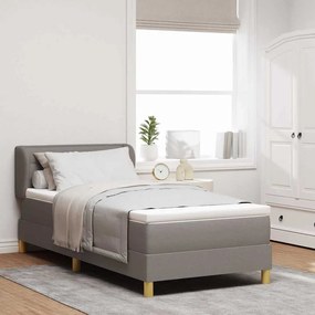 Postel s pružinami a matrací krémová 90x200 cm Fabric Taupe 3340119