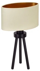 Duolla - Stolní lampa OVAL VEGAN 1xE27/15W/230V pr. 30 cm krémová
