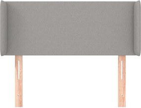 Čelo postele typu ušák světle šedé 93x16x78/88 cm textil 3118470