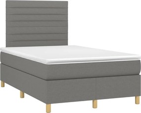 Box spring postel s matrací tmavě šedá 120x200 cm textil 3142402