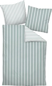 XXXLutz POVLEČENÍ, makosatén, bílá, šalvějově zelená, 140/200 cm Janine - Povlečení - 003361158003