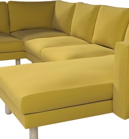 Potah na pohovku IKEA Norsborg rohová, 5-místná se šezlongem barva žlutá látka sametová