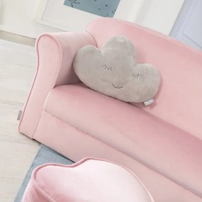 Světle růžová sametová dětská pohovka 78 cm Lil Sofa – Roba