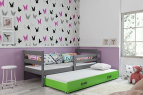 BMS Group Dětská postel Eryk 2 - Grafit / zelená - 190x80