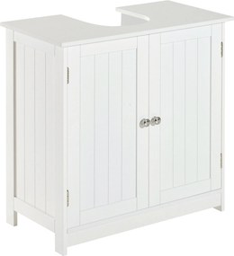 HOMCOM Koupelnová skříňka pod umyvadlo 60x30x60cm Bílá