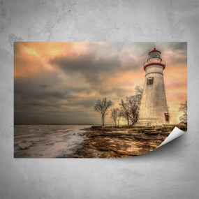 Plakát - Starý maják na útesu (60x40 cm) - PopyDesign