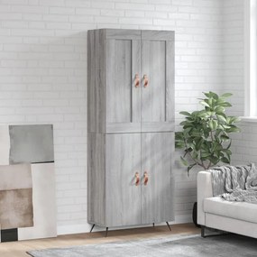 vidaXL Skříň highboard 69,5 x 34 x 180 cm kompozitní dřevo [3199529] Barva: bílá s vysokým leskem