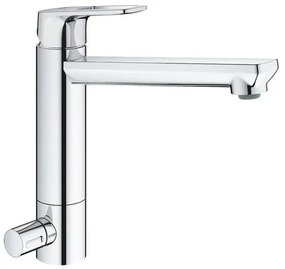 Grohe BauLoop Dřezová otočná baterie s ventilem k myčce, chrom 31713000