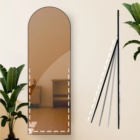 Zrcadlo Moline 150x50 cm – černá-matt
