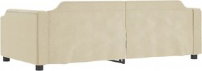 Válenda s přistýlkou krémová 80 x 200 cm textil 3197633