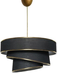 Závěsný lustr Couper černý/zlatý