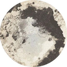 Kulatý koberec vlněný Agnella Tempo Natural Moon Grafitový šedý Rozměr: průměr 300 cm