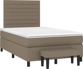 Box spring postel s matrací taupe 120x200 cm textil 3136665