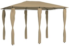 vidaXL Altán s krytými sloupky 3 x 4 x 2,6 m taupe 160 g/m²