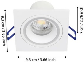 Eglo 900765 - LED RGBW Stmívatelné podhledové svítidlo CAROSSO-Z 4,7W/230V bílá