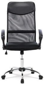 Kancelářská židle s podhlavníkem z ekokůže KA-E305 BK látka černá Mesh a síťovina