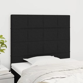 Čelo postele černé 100x5x118/128 cm látkové 3116324