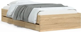 Rám postele se zásuvkami dub sonoma 100x200 cm kompozitní dřevo 3207289