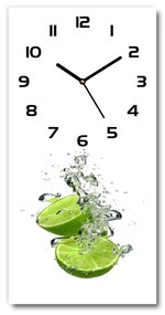 Wallmuralia Moderní hodiny nástěnné Limetky 30x60 cm
