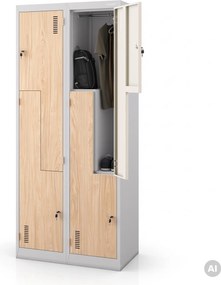 Šatní skříň typu L šedá, dub sonoma, 800x1850x450 mm: JULIA Eco Design