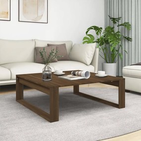Konferenční stolek hnědý dub 100 x 100 x 35 cm kompozitní dřevo
