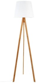 Bambusová stojací lampa Bahi 160 cm bílá