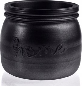 Květináč Home Black Metallic Poli 11 cm Květináč