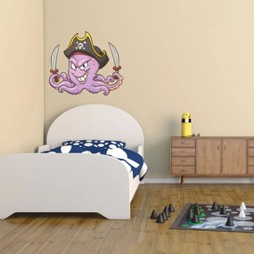 Barevná samolepka na zeď - Chobotnice (120x102 cm) - PopyDesign