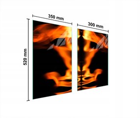 Ochranná Skleněná Deska Do Kuchyně 65x52 Oheň