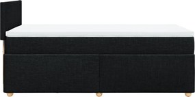 Box spring postel s matrací černá 90x190 cm textil 3286530