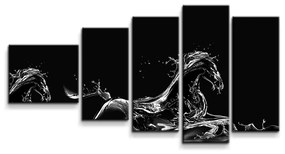 Sablio Obraz - 5-dílný Vodní kůň - 100x60 cm