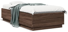 vidaXL Rám postele hnědý dub 100 x 200 cm kompozitní dřevo
