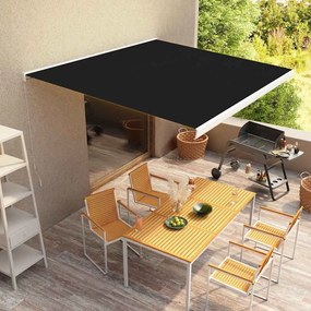 vidaXL Kazetová markýza na ruční ovládání 350 cm [3052671] Barva: Krémová (bílý rám)