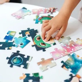 Trefl - Puzzle - Třpytivé puzzle Treflíci: Mezi hvězdami / 100 dílků /