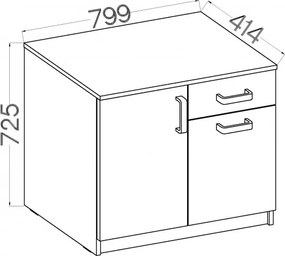 Falco Komoda Matylda 820 dub artisan
