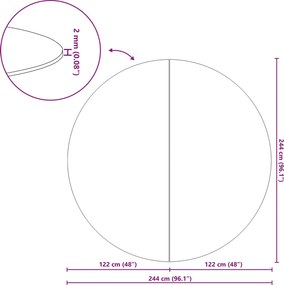 vidaXL Podložka pod bazén polyesterová geotextilie, 1 mm [42009103] Barva: Černá, Velikost: Ø 458 cm