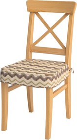 Sedák na židli IKEA Ingolf barva béžová látka pletený vzor, vzorované