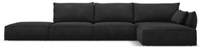 Tmavě šedá rohová pohovka (pravý roh) Vanda – Mazzini Sofas