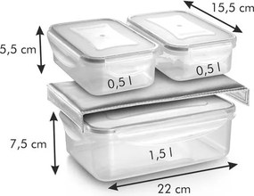 TESCOMA Termobrašna FRESHBOX, se 3 dózami, antracitová