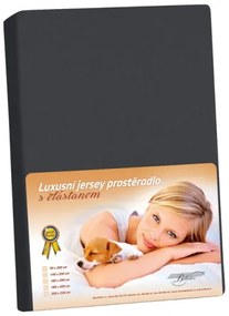 Bellatex prostěradlo jersey LUX šedá rozměr 180x200 cm
