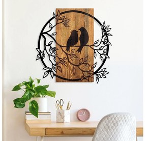 Asir Nástěnná dekorace 59x57 cm ptáci dřevo/kov AS1701