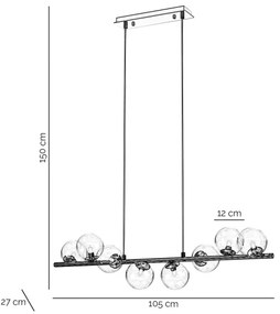 ONLI - Lustr na lanku KIMBERLY 8xG9/6W/230V lesklý chrom