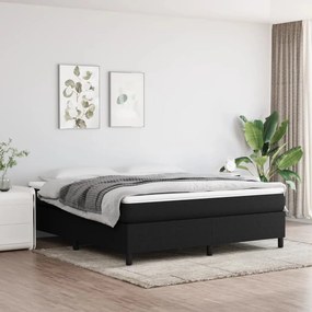 Box spring postel s matrací černá 160x200 cm textil - Default Title