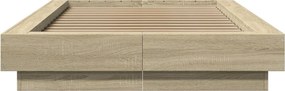 Rám postele dub sonoma 75 x 190 cm kompozitní dřevo 3281247