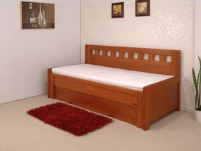Štach Rozkládací dřevěná postel Sokosti rohová Rozměr: 90x200 cm, Moření: Dub - gray