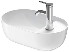 Duravit Luv - Umývátko na desku, 42x27 cm, bez přepadu, s otvorem pro baterii, bílá/matná bílá 0381422600